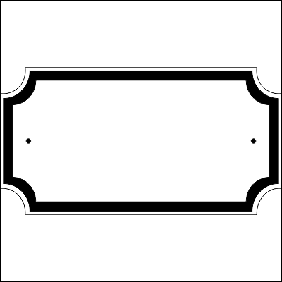 Address Plaque with Cut Corners - Addressplaque.com